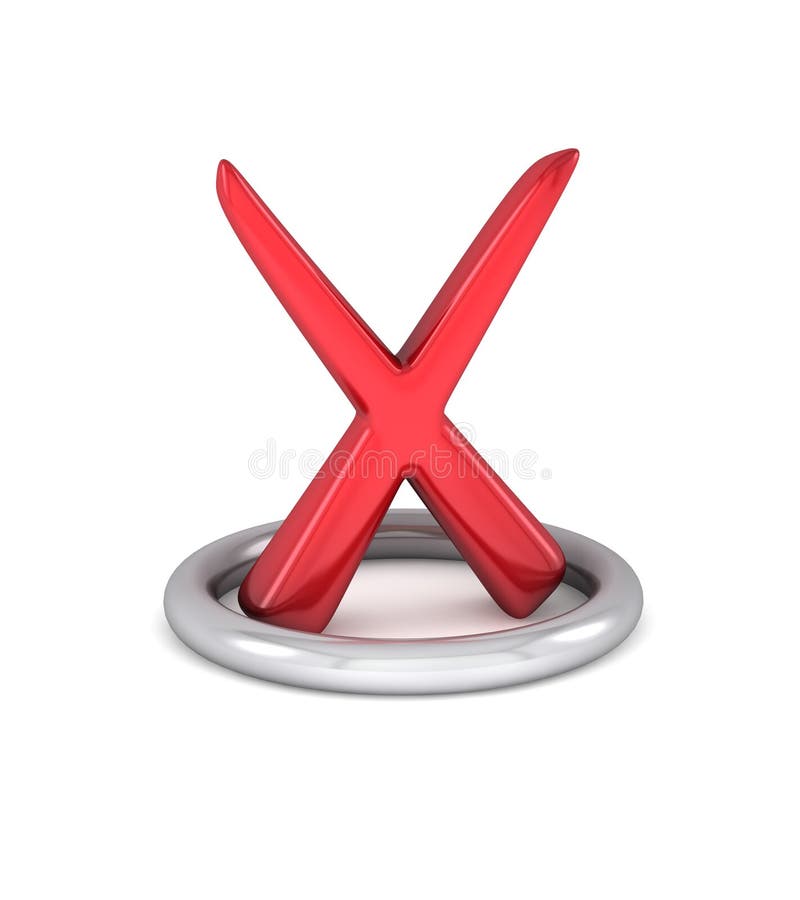 Red Cancel Check Mark Picture. Image: 23656845