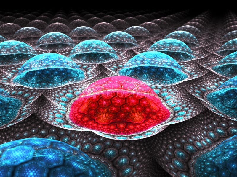 Red cancer cell stock illustration. Illustration of cancer - 36276134