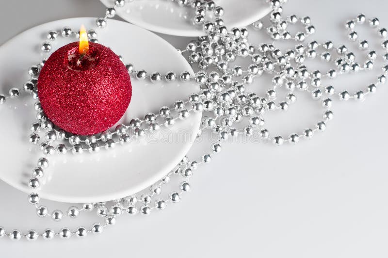 Red candle stock photo. Image of round, decoration, color - 21666258