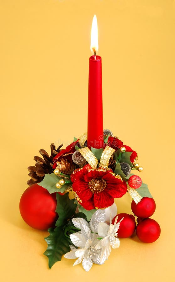 Red candle stock photo. Image of candlelight, ornamental - 3651232