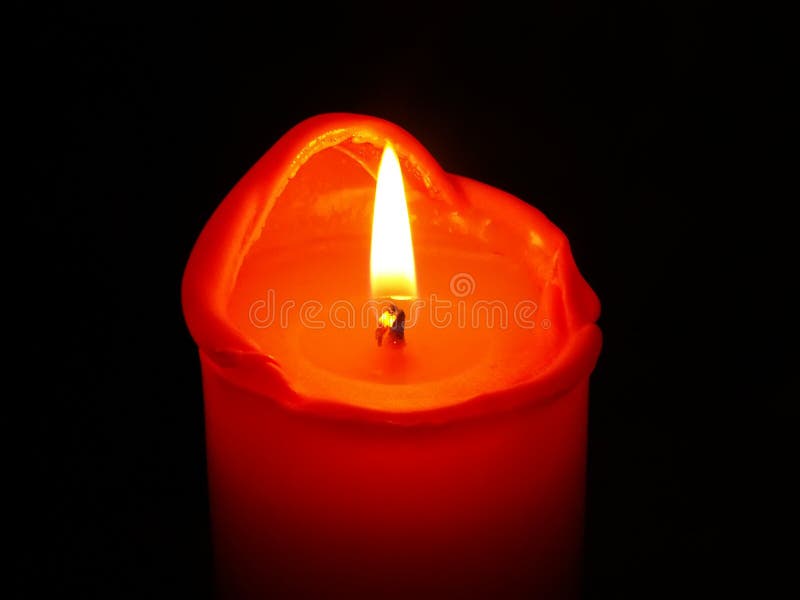 Red Candle stock image. Image of burn, candle, orange - 5262769