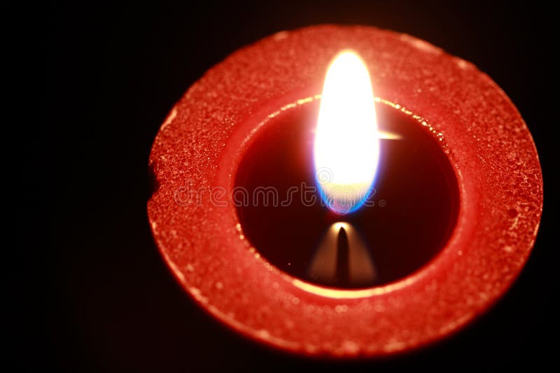 Red candle, from above stock photo. Image of dark, wick - 12946598