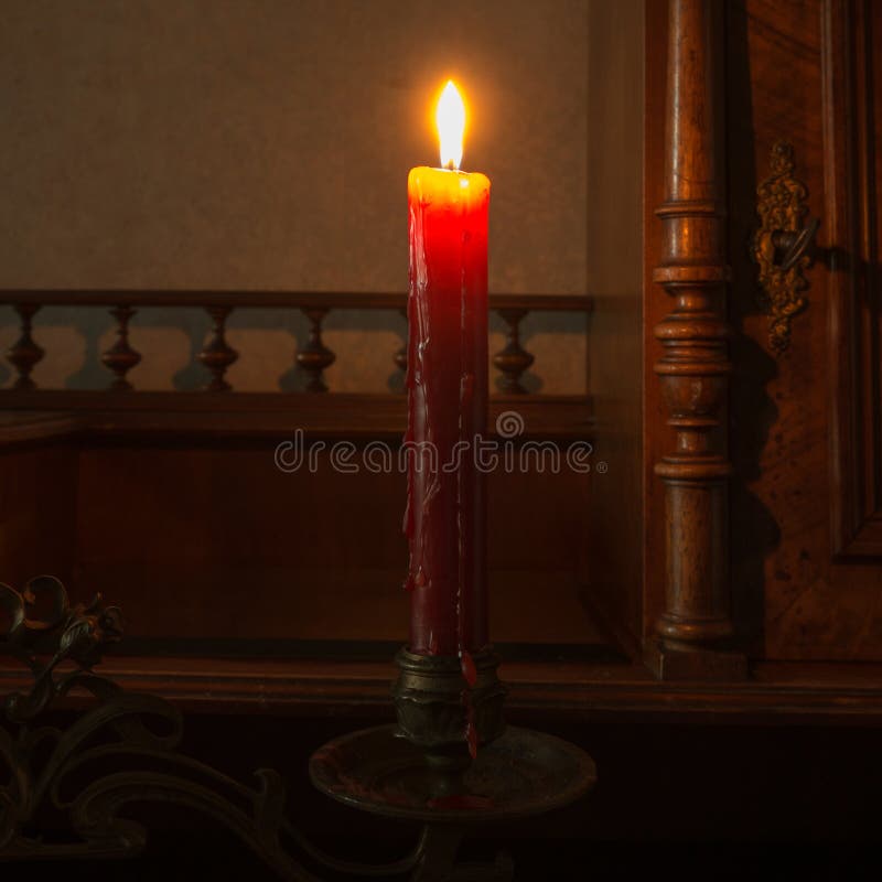 Red candle stock photo. Image of color, night, glowing - 43824734