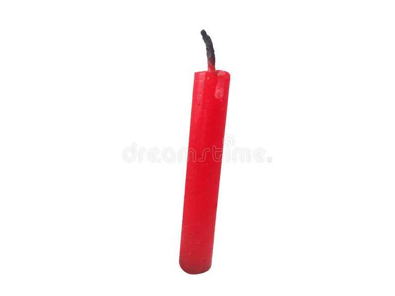 Red Candle Candlestick Isolated on the White Background Stock Photo ...