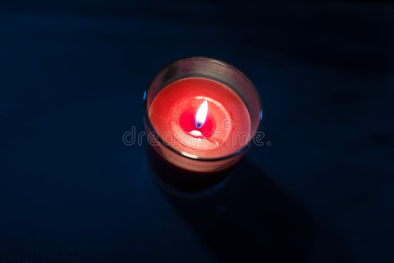 The Red Candle with Dark Background Stock Photo - Image of burn ...
