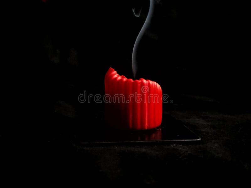 Red Candle without fire stock photo. Image of candle - 248099504
