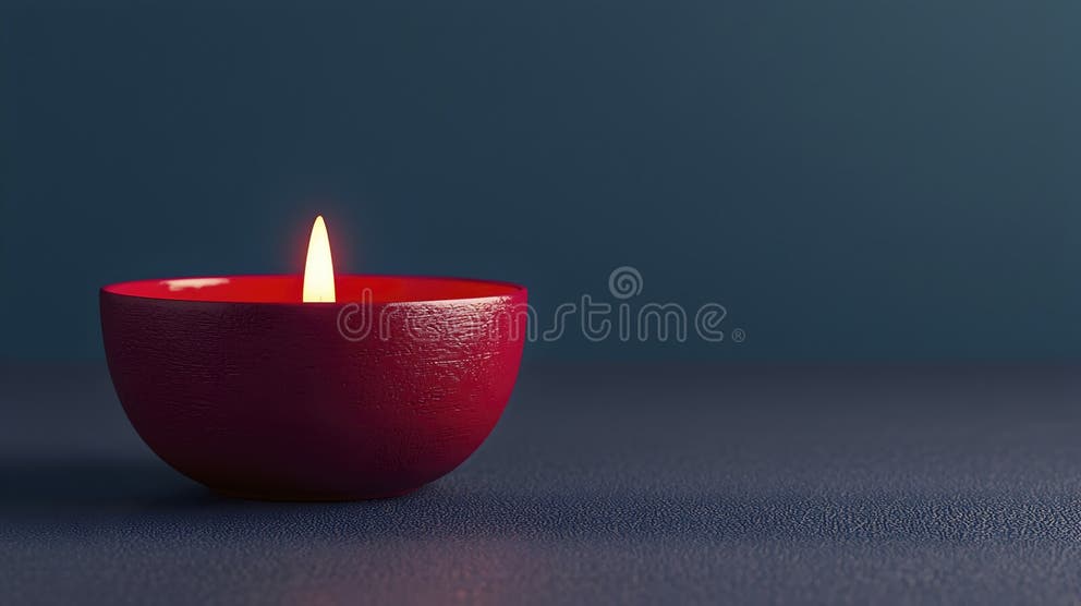 Red Candle Flame on Minimalist Background Stock Illustration ...