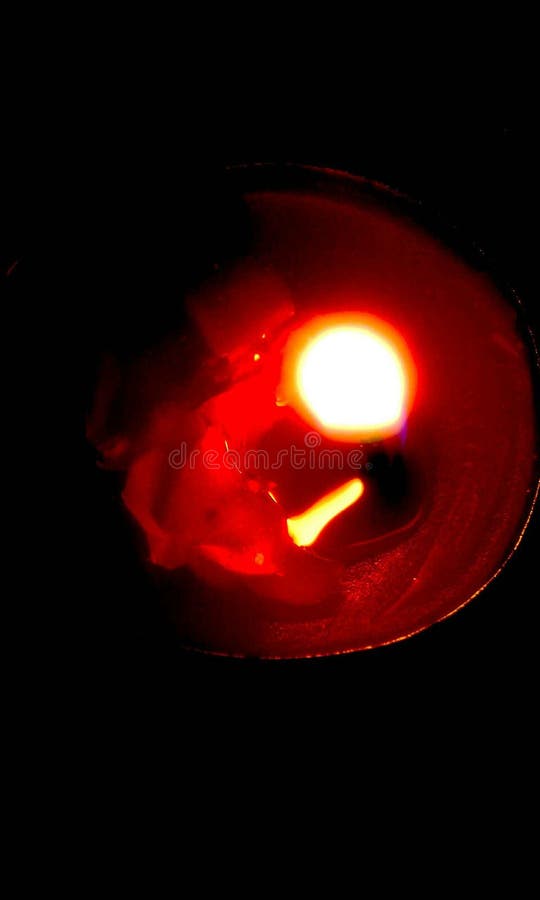 Red Candle Light in the Dark Stock Photo - Image of light, beauty ...