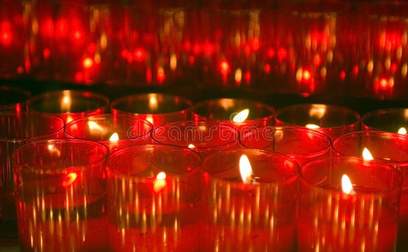 Red Candle Lights Picture. Image: 3458626