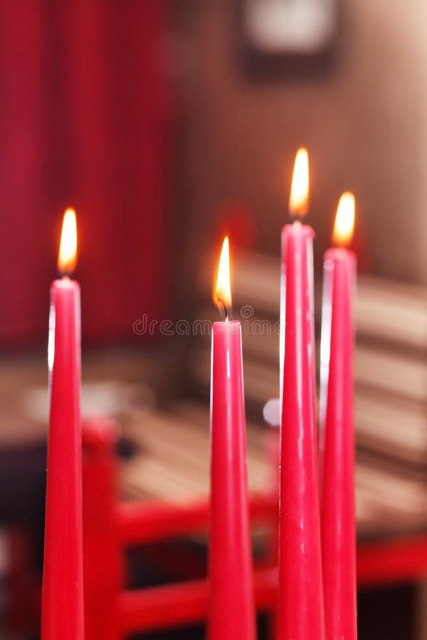 Red candles stock image. Image of christmas, love, table - 28446229