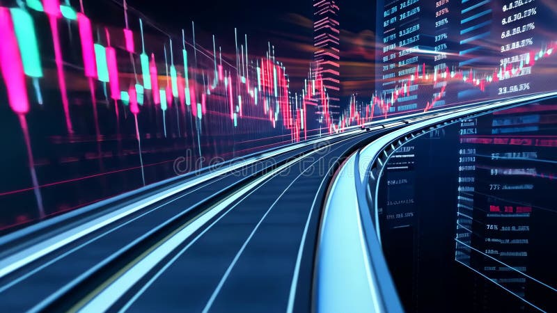 Red Candlestick Chart Showing Cryptocurrency Increasing Profits Over ...