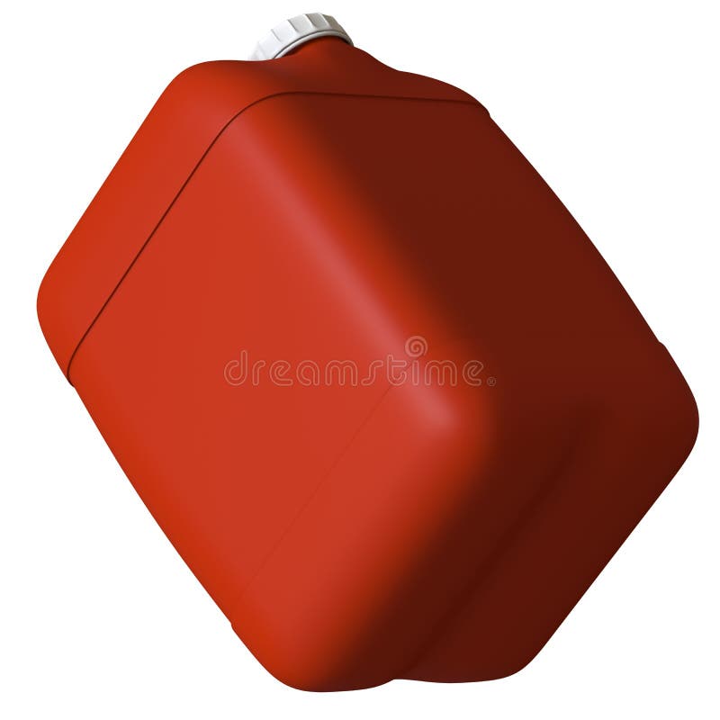 Red Canister with Engine Oil or Lubricant Isolated on White Background ...