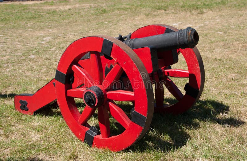 Red cannon stock image. Image of vintage, historical - 25782541