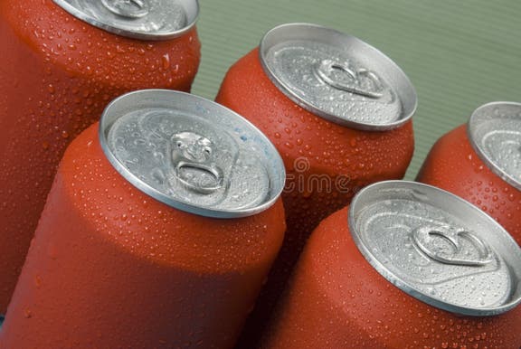 Red cans stock photo. Image of cooling, aluminum, alcohol - 3759612
