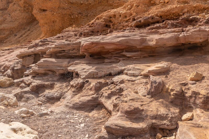 Red Canyon in Southern Israel. Natural Rock Formations. Stock Photo ... Red Canyon in Southern Israel. Natural Rock Formations. Stock Photo ...