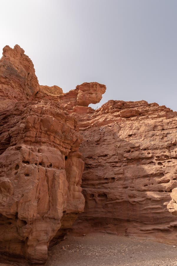 Red Canyon in Southern Israel. Natural Rock Formations. Stock Photo ... Red Canyon in Southern Israel. Natural Rock Formations. Stock Photo ...