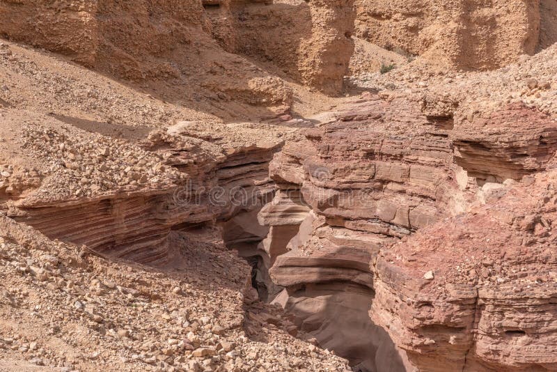 Red Canyon in Southern Israel. Natural Rock Formations. Stock Image ... Red Canyon in Southern Israel. Natural Rock Formations. Stock Image ...