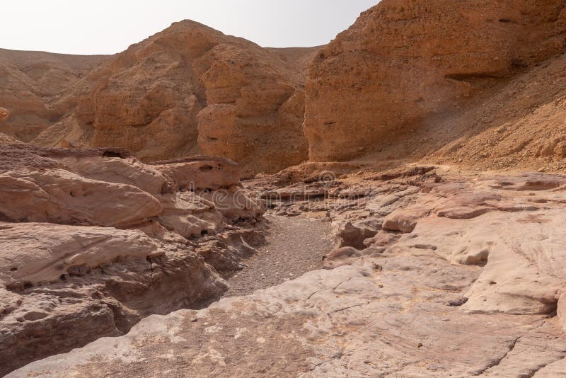 Red Canyon In Southern Israel. Natural Rock Formations. Stock Photo ... Red Canyon In Southern Israel. Natural Rock Formations. Stock Photo ...