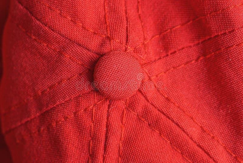 Red Cap Fabric Texture with Button Stock Image - Image of abstract ...