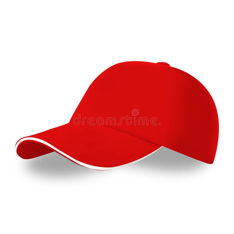 Red Cap Mockup, Realistic Style. Vector Illustration. Stock Vector ...