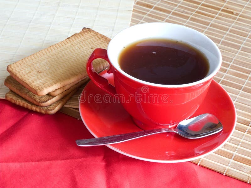Red cap of tea stock photo. Image of food, brown, clear - 10468326