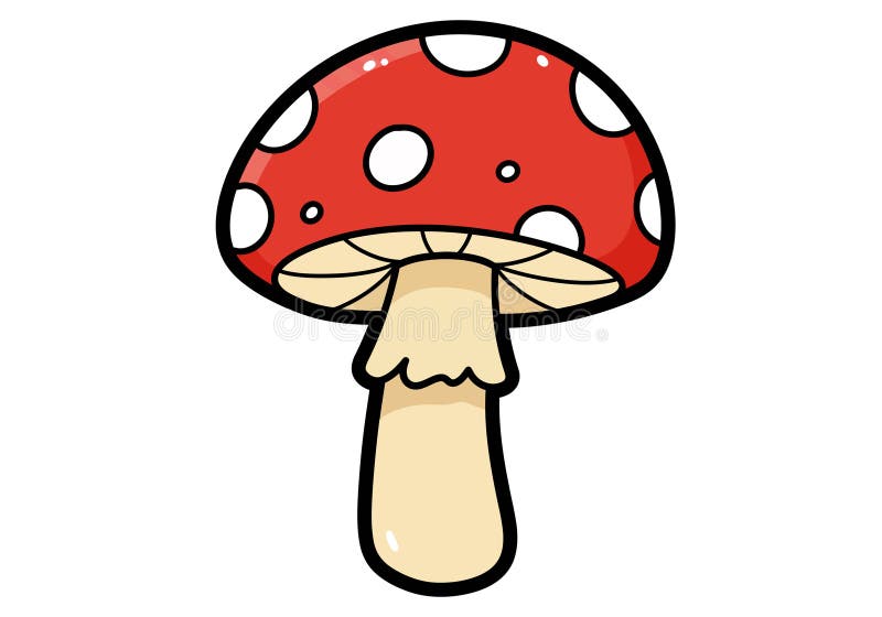 Toadstool clip art stock vector. Illustration of cartoon - 372279754
