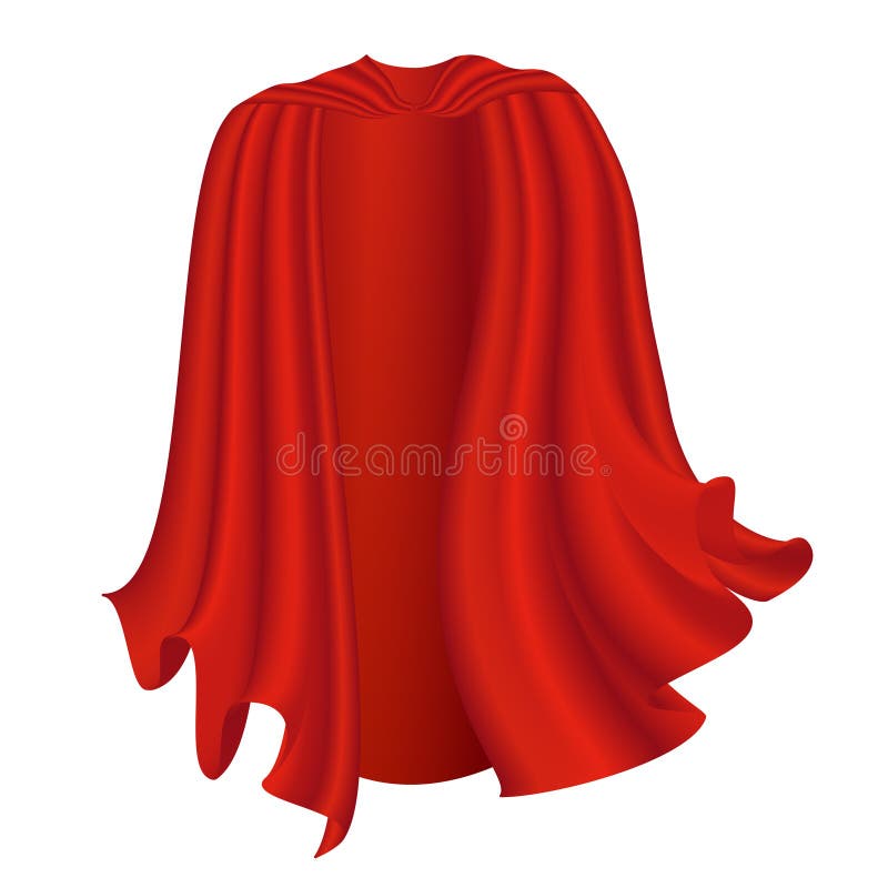 Red Cape on White Background. Stock Vector - Illustration of icon ...