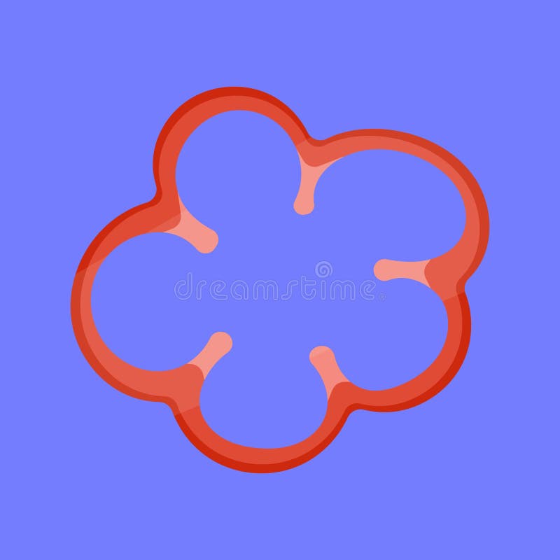 Red Capsicum Slice Vector Icon. Red Bell Pepper Slice Cut Vector ...