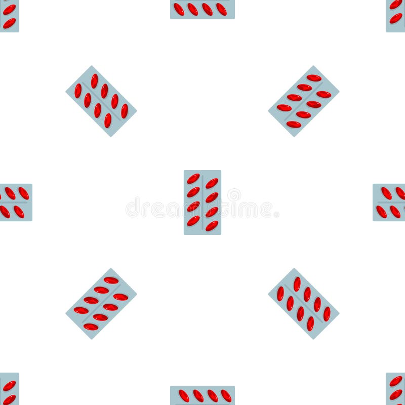 Red Capsule Blister Pattern Seamless Vector Stock Vector - Illustration ...