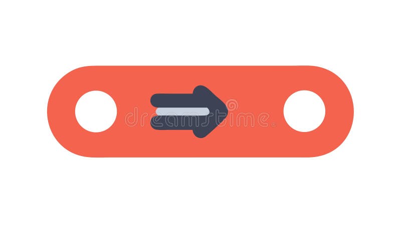 Red Capsule with Internal Arrow, Representing Movement or Flow , Vector ...