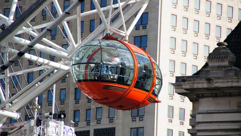 Red Capsule of the London Eye Editorial Photo - Image of detail ...