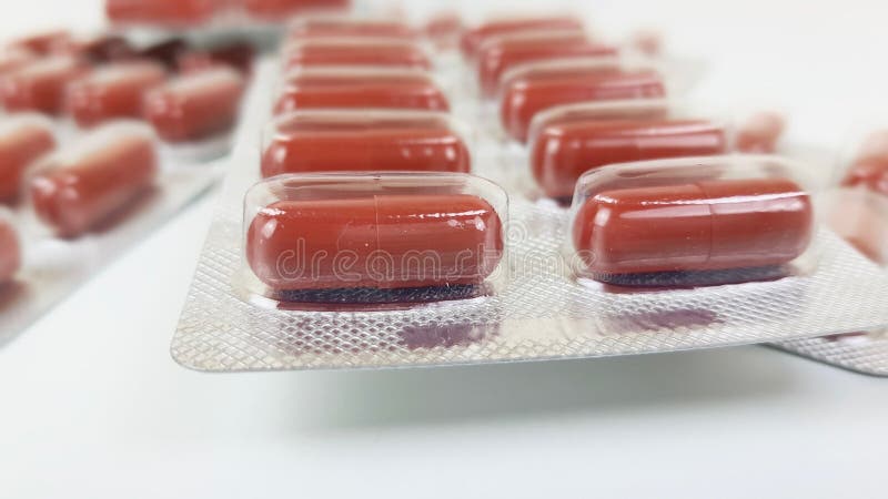 Red capsules stock photo. Image of medication, antibiotic - 123526576