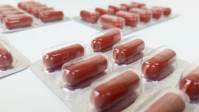 Red capsules stock image. Image of tablet, medicine - 123526611