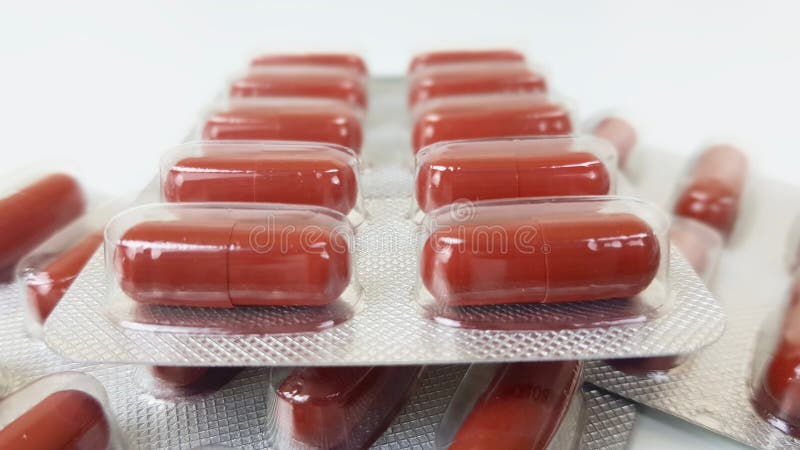 Red capsules stock photo. Image of medicine, care, science - 123526606