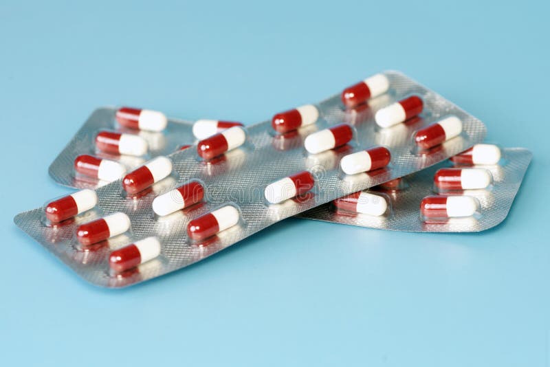 Red Capsules stock photo. Image of painkiller, plastic - 39162168