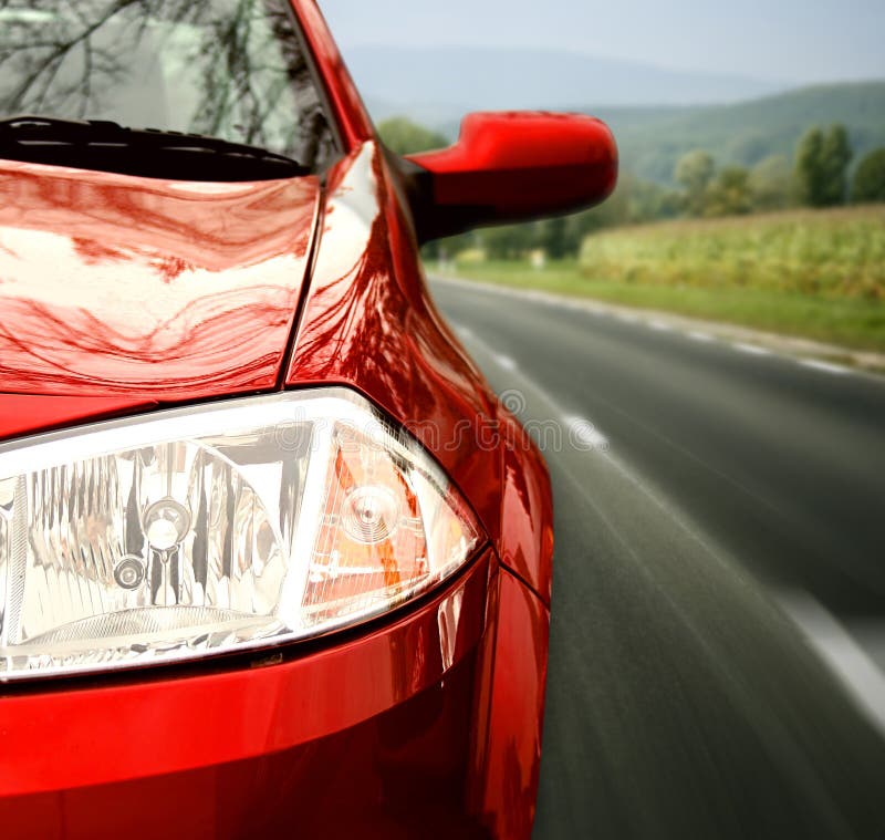 Red Car Blur stock image. Image of automobile, panning - 9451057