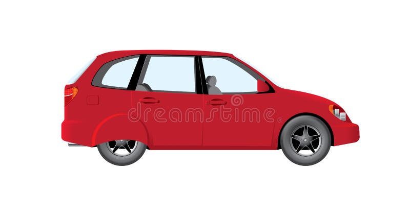 Red Car stock vector. Illustration of vehicles, graphic - 67577646