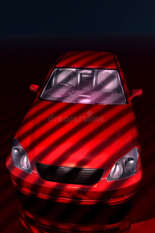 Red car stock illustration. Illustration of model, hood - 4692522