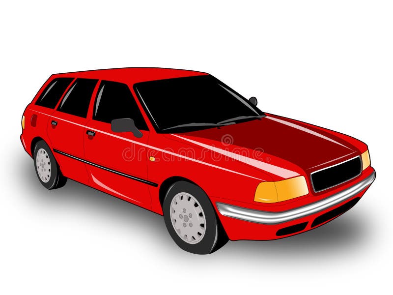 Vector red shiny car stock vector. Illustration of metal - 2978390