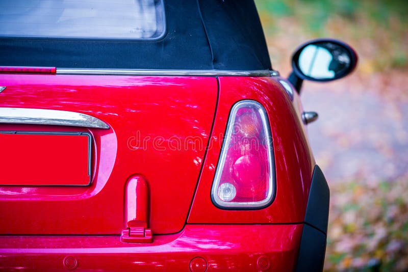 Red car back part stock photo. Image of motor, drive - 78310518