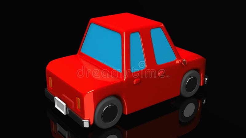 Red Car on Black Background Stock Video - Video of drive ...