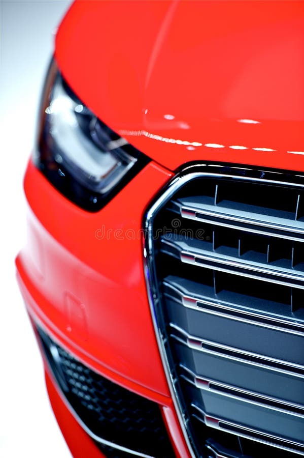 Red Car Front Closeup stock photo. Image of safety, future - 25956744