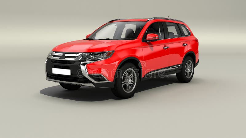 Red Car Front stock illustration. Illustration of perspective - 87146847