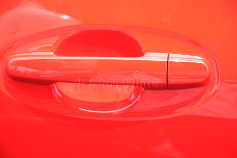 Red car handle stock photo. Image of metal, sheen, lock - 14130532