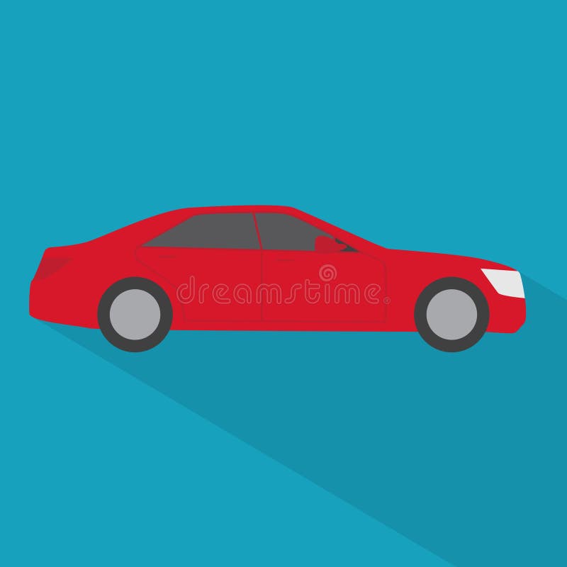 Red car icon stock vector. Illustration of tire, element - 161694072