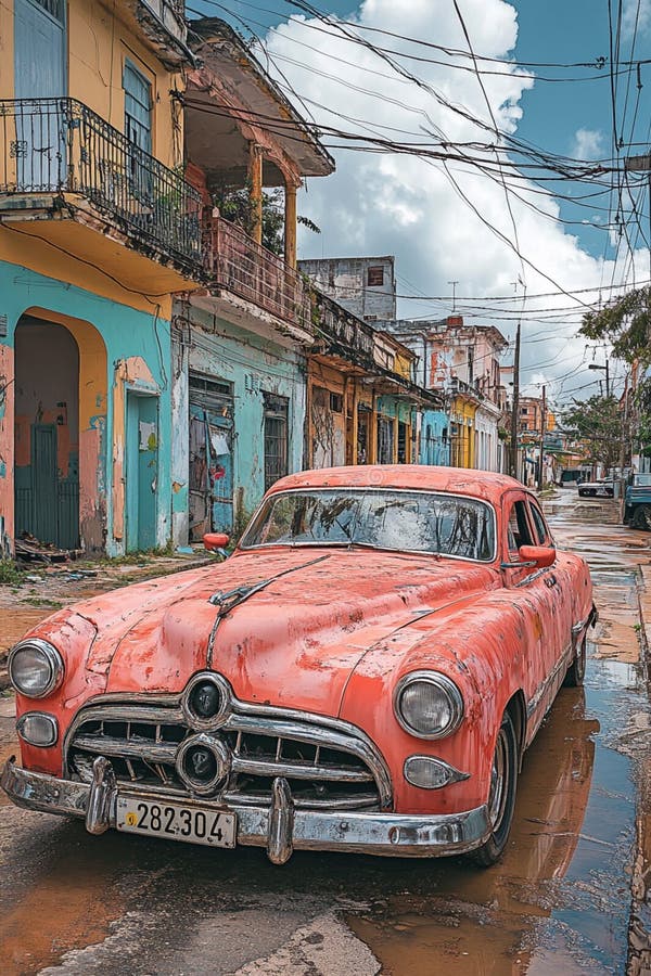 Red Car. the Meaning Behind the Most Vibrant Color. Stock Illustration ...
