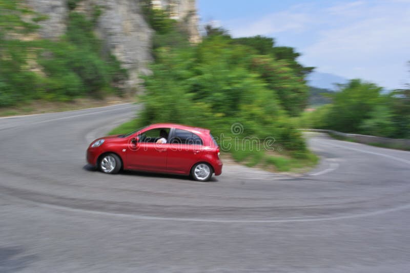 Red Car is Moving with Drift Stock Photo - Image of blur, drift: 126940816