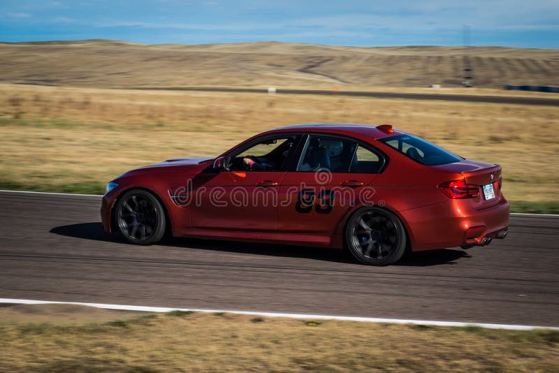 Red car on race track editorial stock image. Image of daylight - 101836304