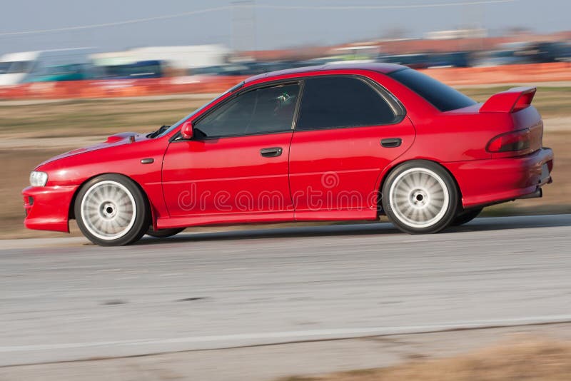 Red car racing stock image. Image of spin, driver, sports - 22831179