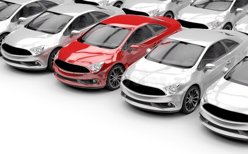 Red car stock illustration. Illustration of isolaed, dimensional - 66365128